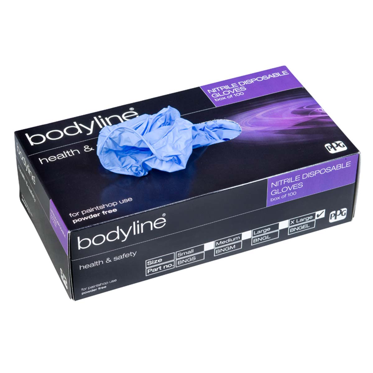 PPG Γάντια Νιτριλίου 100τμχ BDPBNG Bodyline - Χρώματα Παπαδημητρίου
